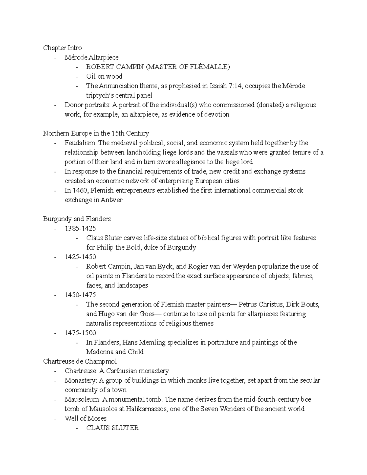 AP Art History Chapter 20 Notes - Chapter Intro - Mérode Altarpiece ...