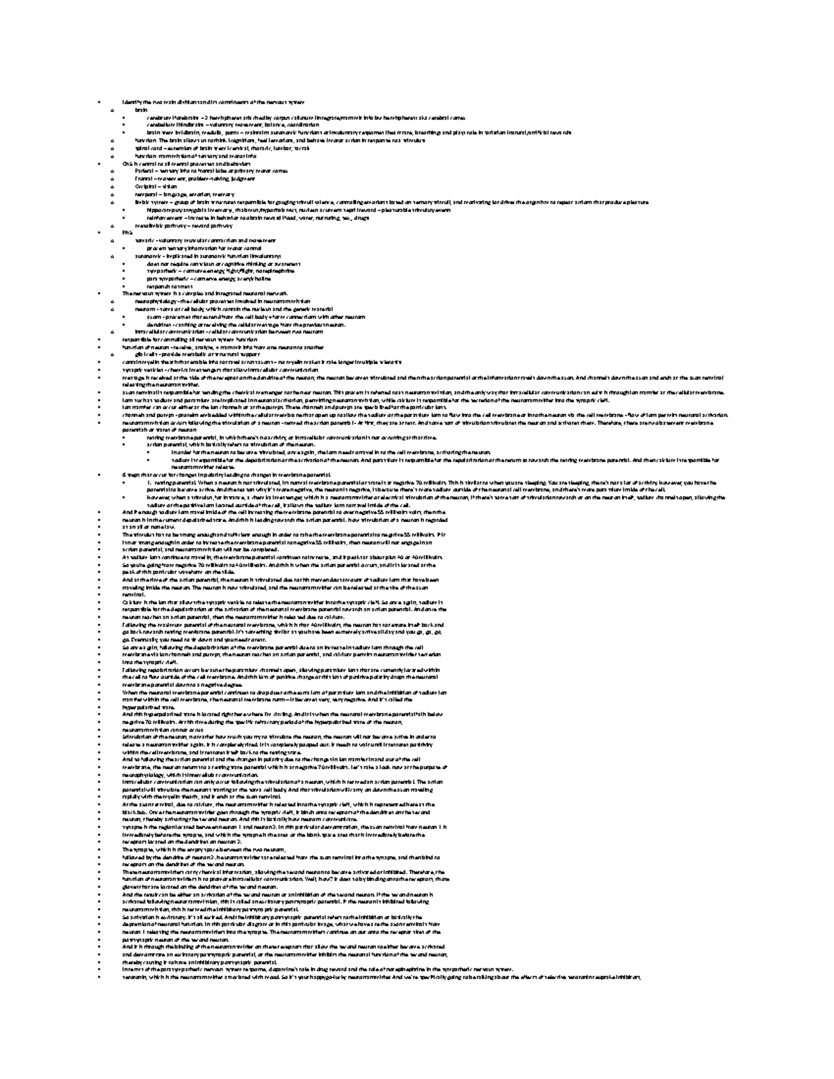 Mod 1 exam - Notes - Identify the two main divisions and its ...