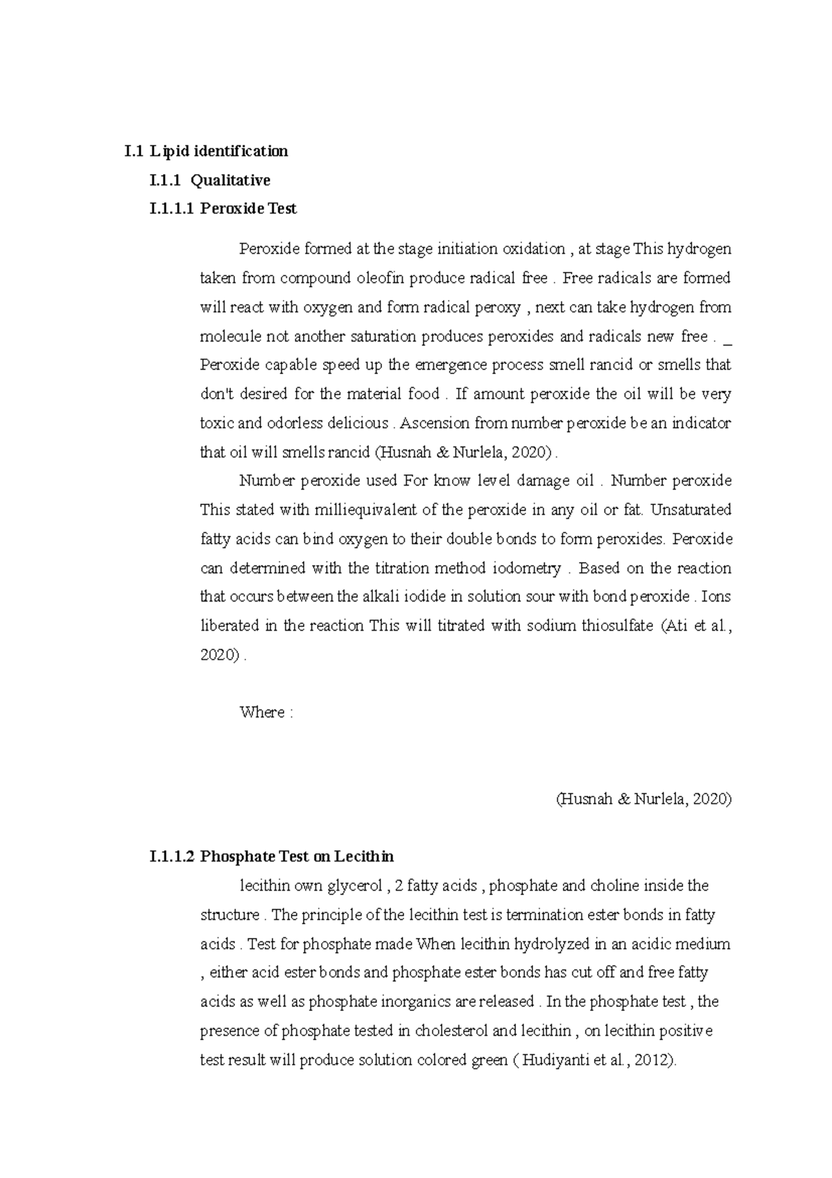How to identification of lipids - I Lipid identification I.1 ...