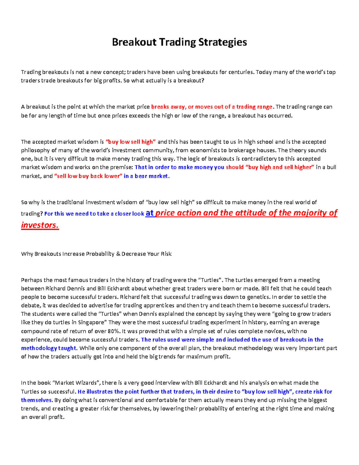 Some resources about Breakout Trading Strategies - Breakout Trading ...