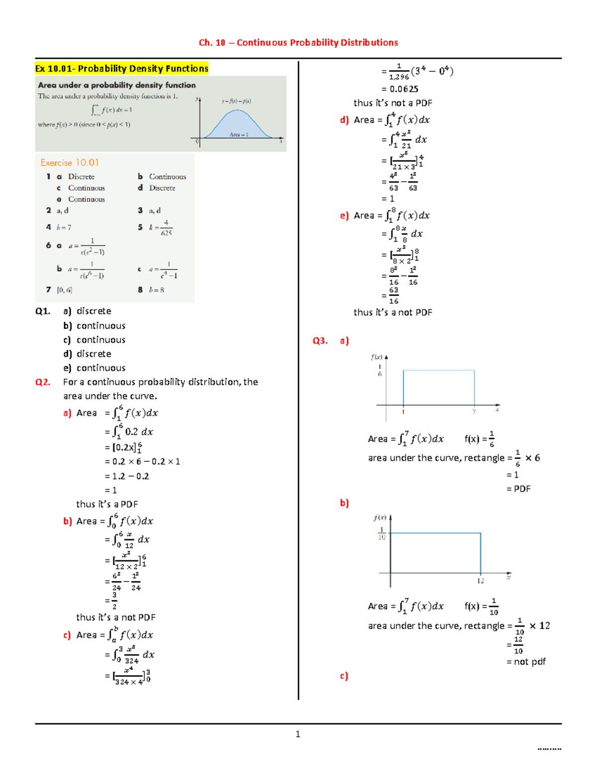 Solution chapter-10-Continuous Probability distributions - 1 Ex 10 ...