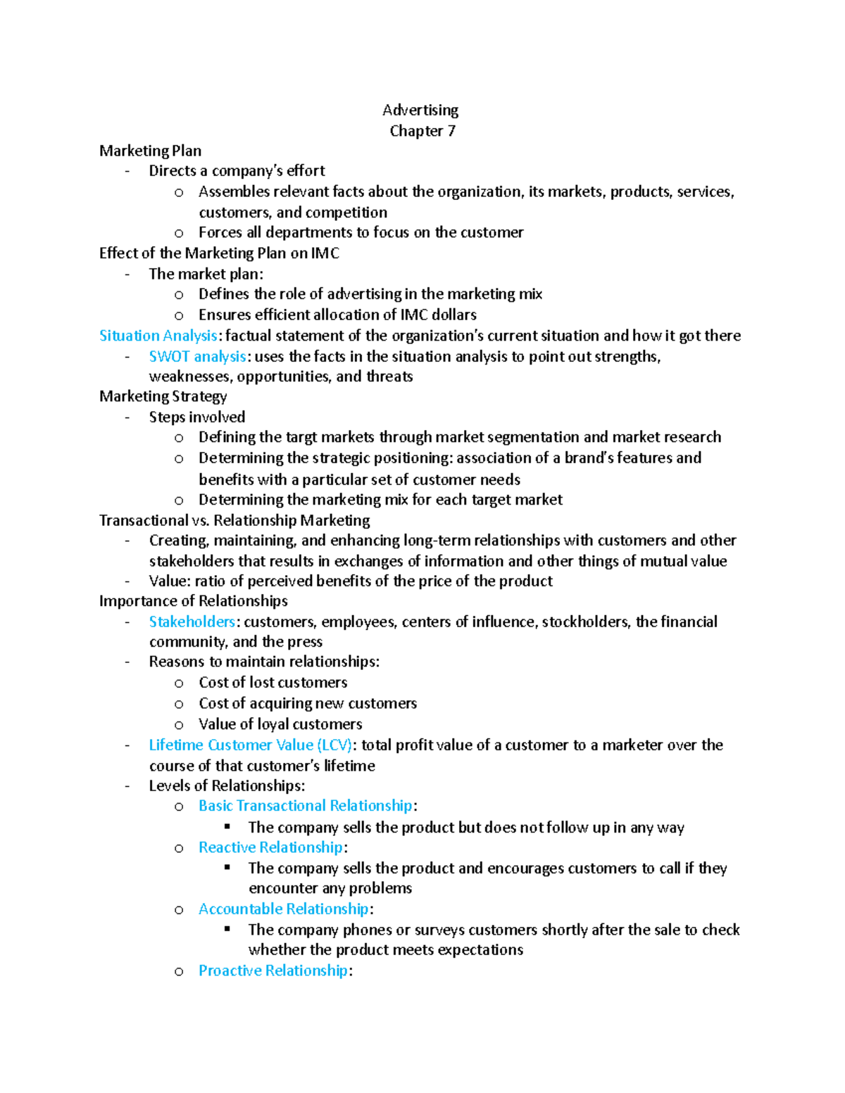 Advertising Chapter 7 - Notes for test #2 - Advertising Chapter 7 ...