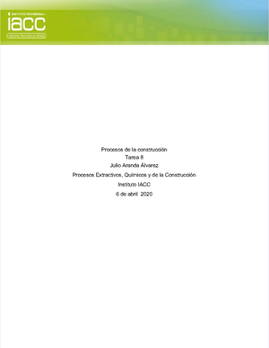 Ricardo letelier tarea 1 - PROCESOS EXTRACTIVOS QUÍMICOS Y DE LA CONSTRUCCIÓN SEMANA I Ricardo ...