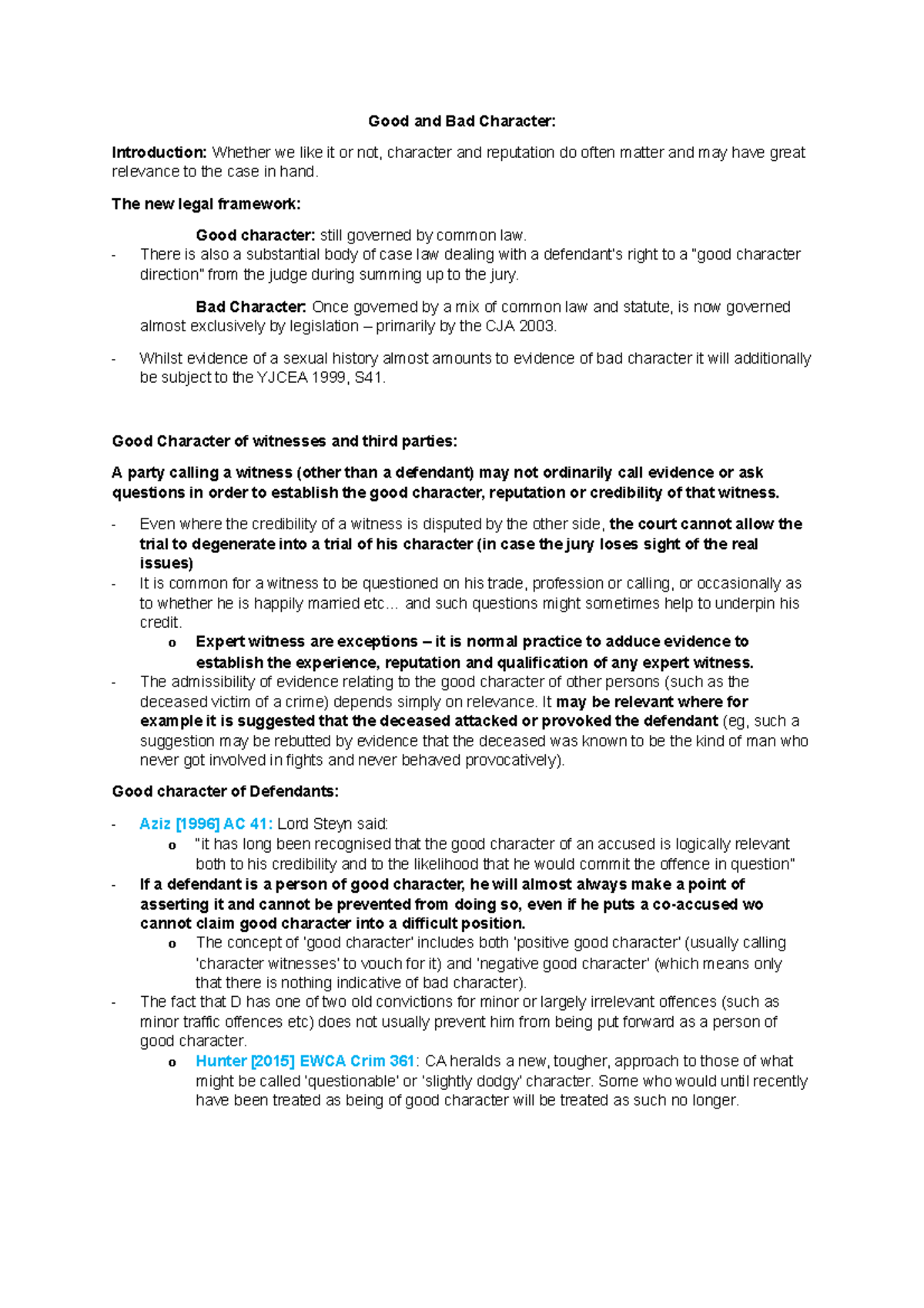 Good and Bad Character notes - Good and Bad Character: Introduction ...