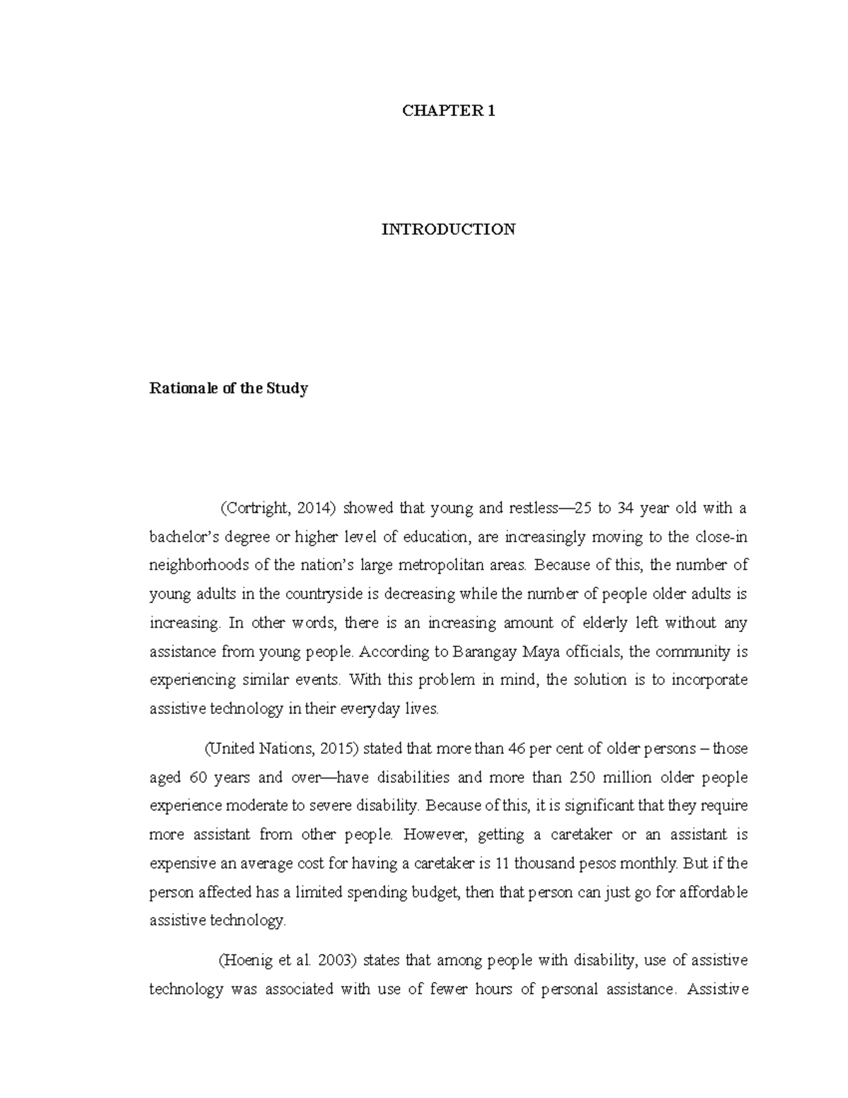 Chapter 1 of the document - CHAPTER 1 INTRODUCTION Rationale of the ...