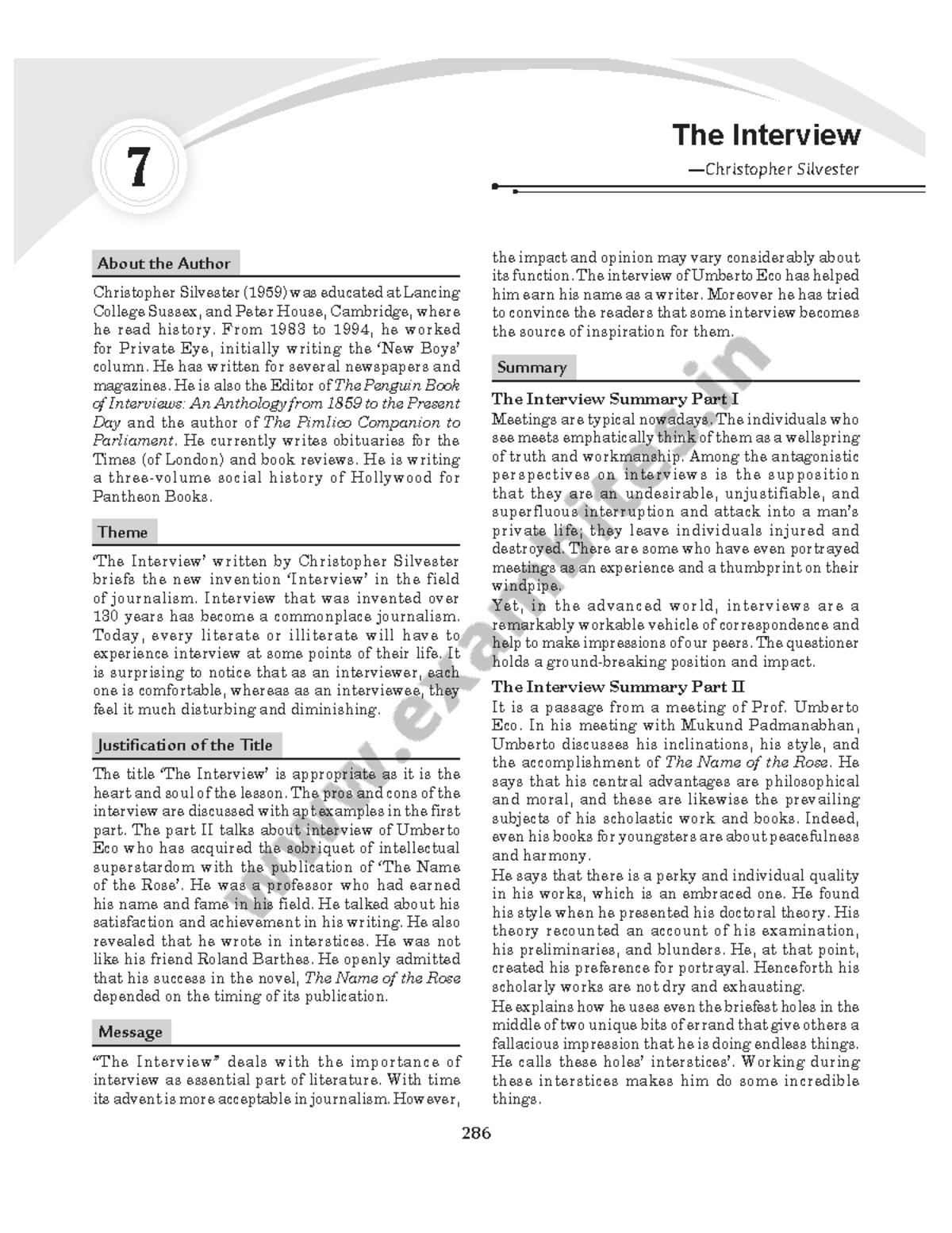 THE Interview... - 286 About the Author Christopher Silvester (1959 ...