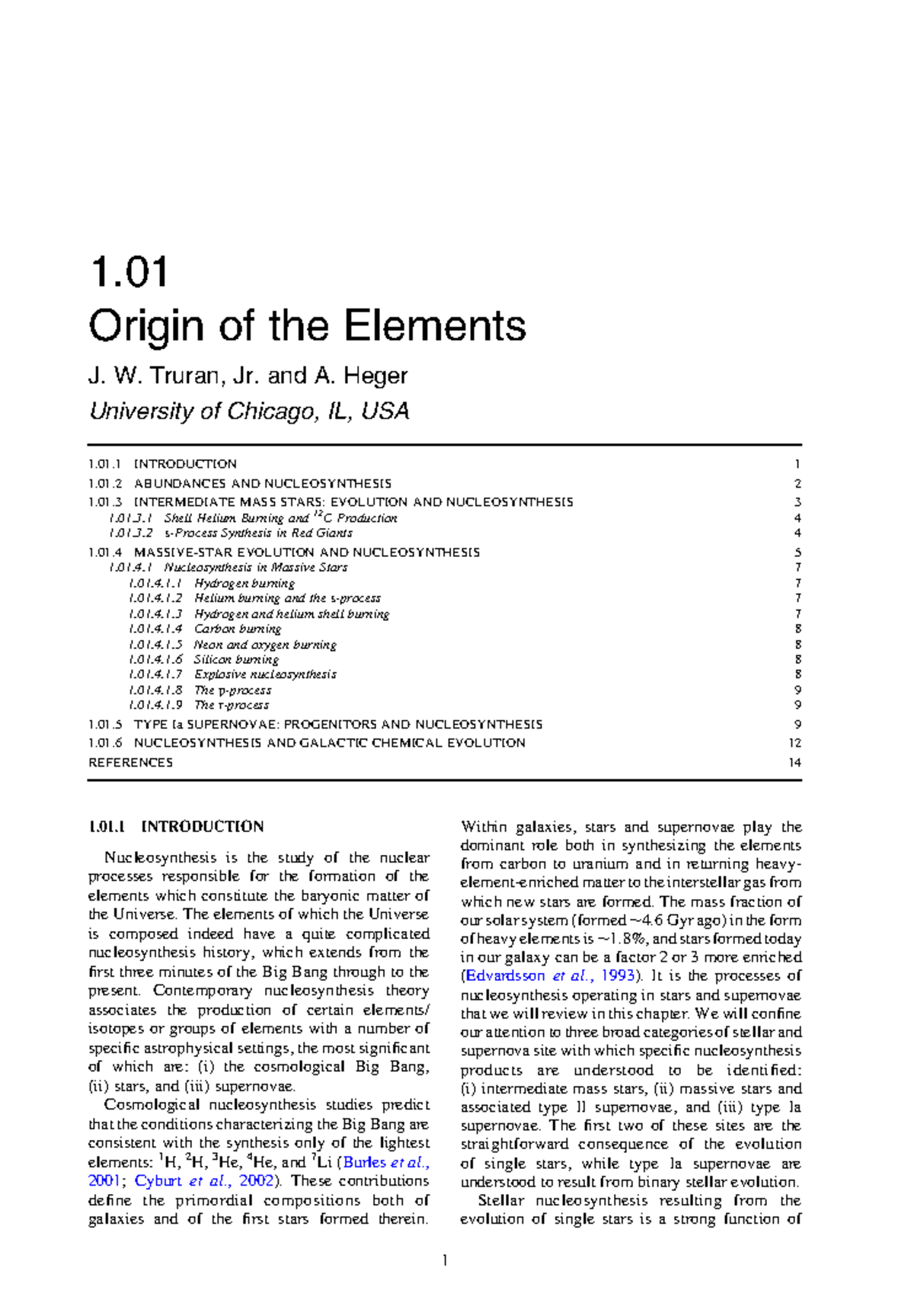 13. Origin of the Elements - 1. Origin of the Elements J. W. Truran, Jr ...