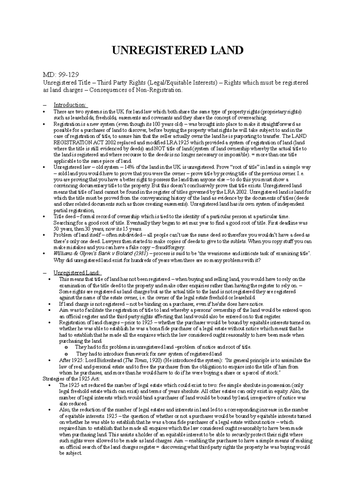 Unregistered LAND (Autosaved) - UNREGISTERED LAND MD: 99-129 ...