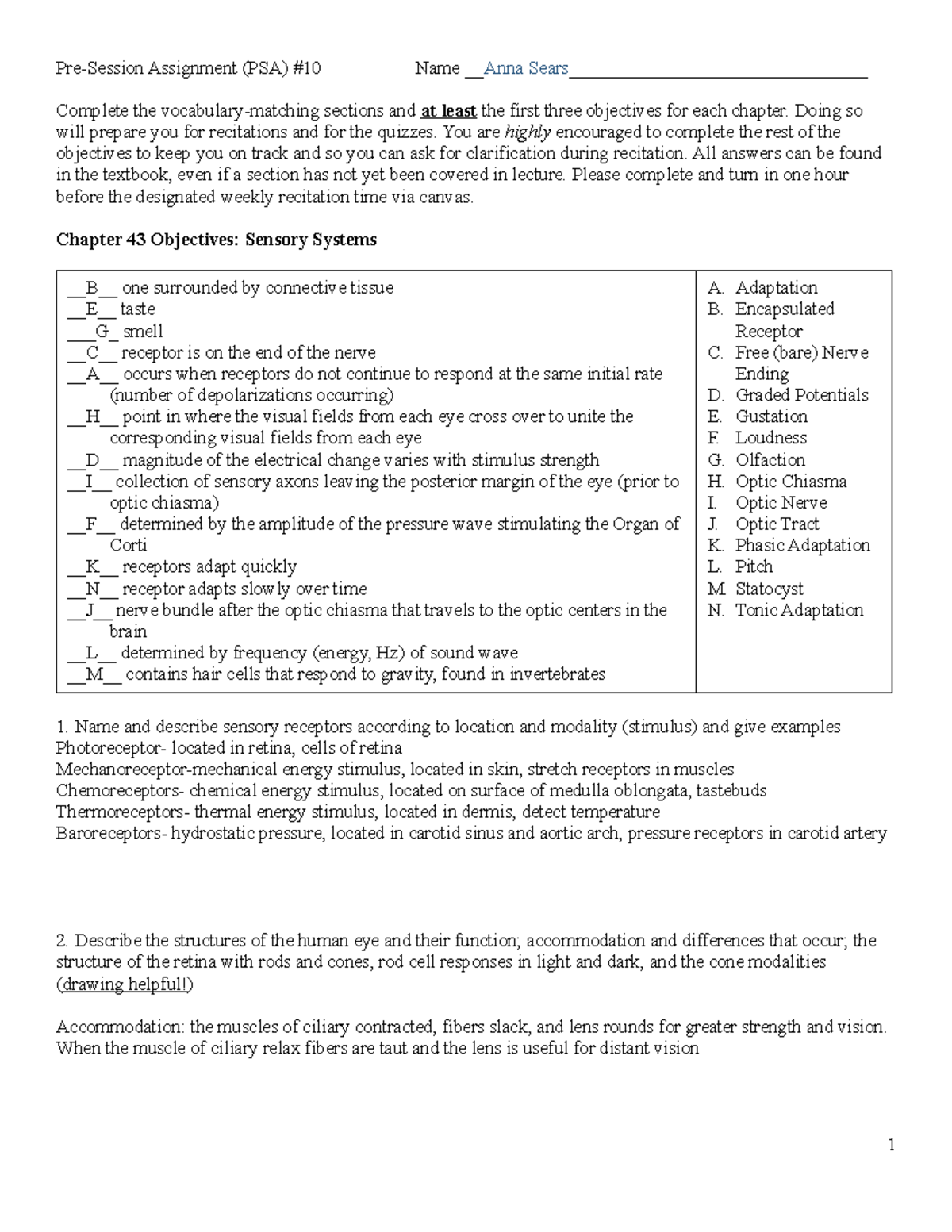 PSA 10 - from recitation - Pre-Session Assignment (PSA) #10 Name Anna ...