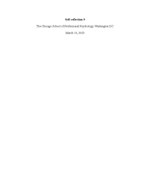 Mental Health Awareness Reflection Paper - Adeckson The Chicago School ...
