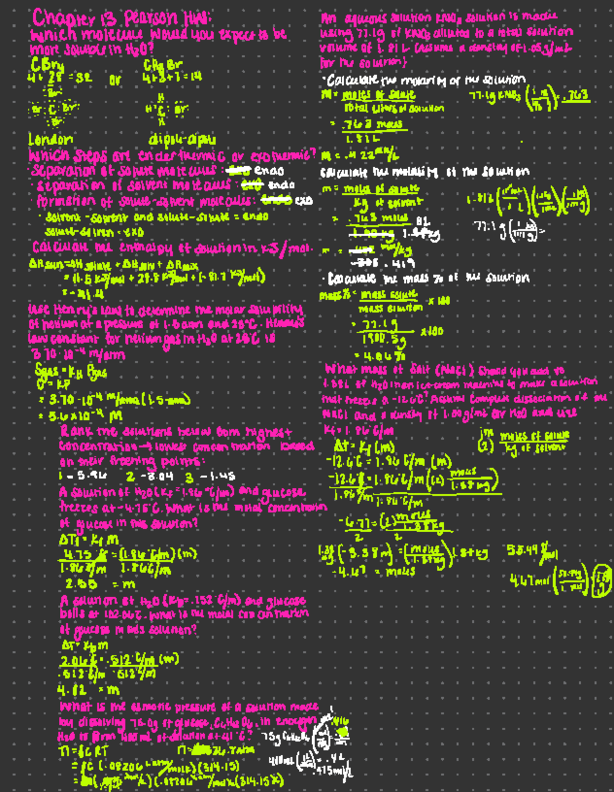 Chapter 13 Solutions Practice Problems Chapter 13 Pearson Hw An