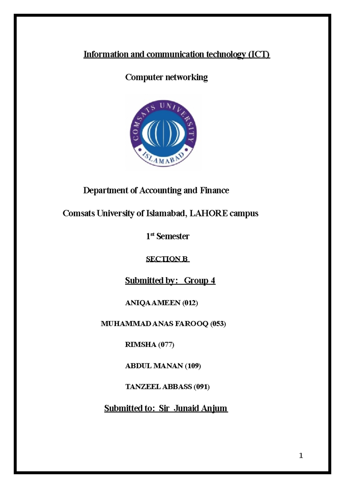 Computer networking - Information and communication technology (ICT ...