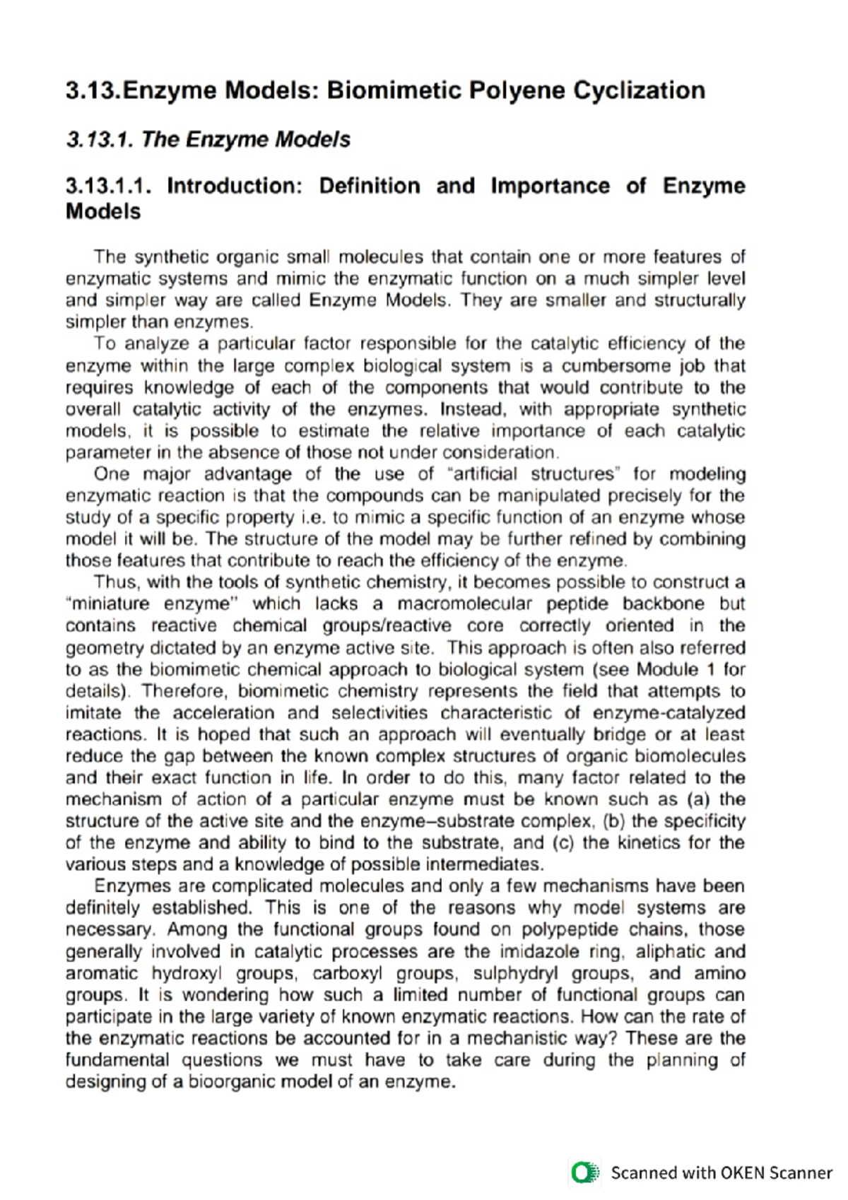 Chemistry Lecture Notes - Biomimetic Polyene Cyclization, Biosynthesis ...