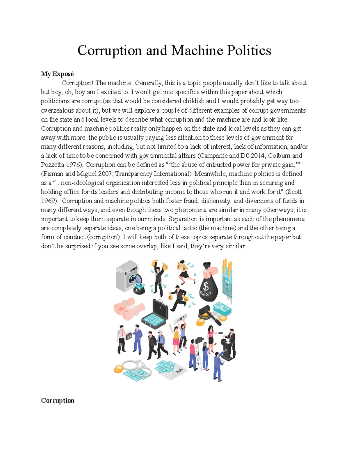 Corruption and Machine Politics Science of Cities Paper - Corruption ...