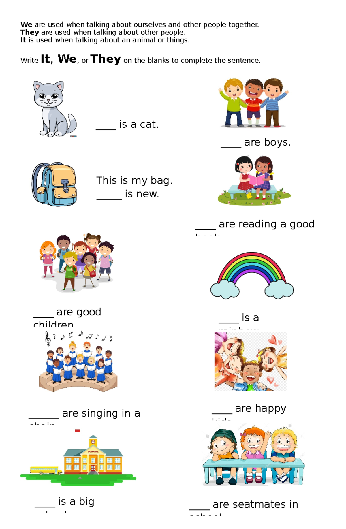 We are used when talking about ourselves and other people together ...