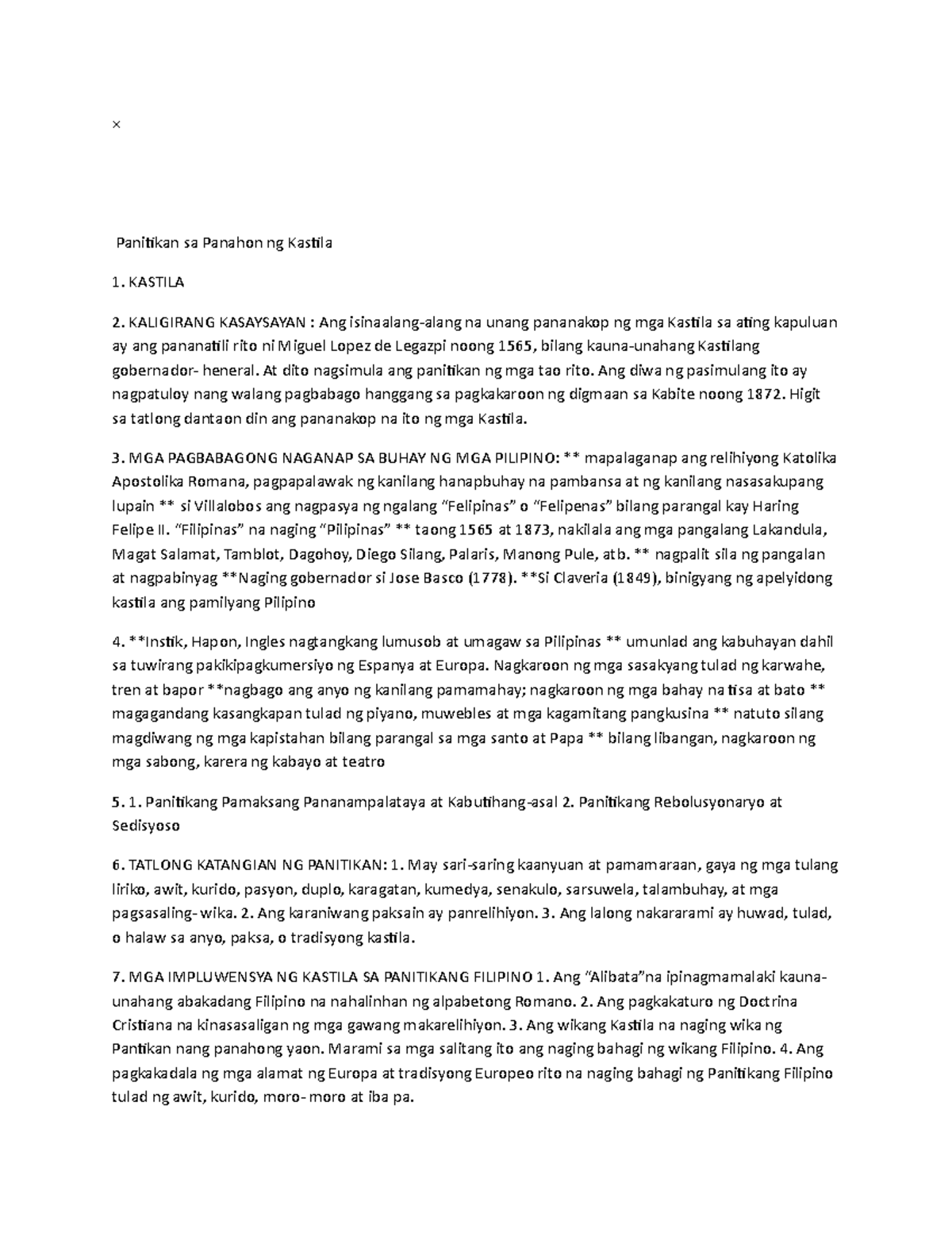 Report para sa panitikan - × Panitikan sa Panahon ng Kastila KASTILA ...