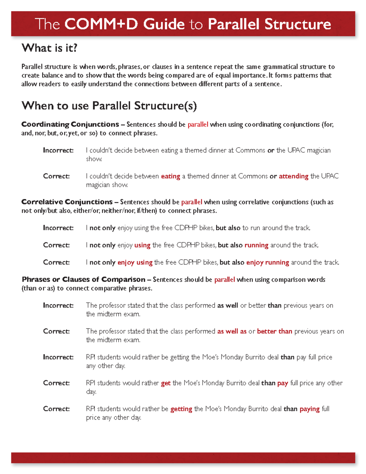 Parallel Structure for grammar writting in a better way - What is it ...
