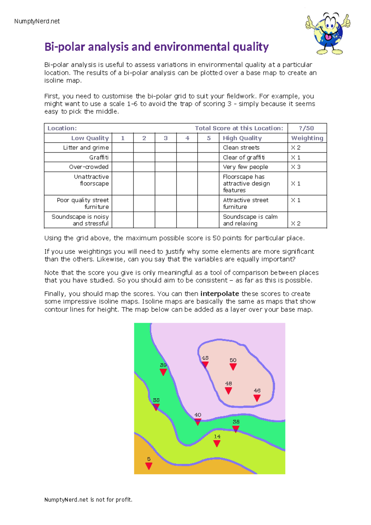 Bi-polar analysis - Summary Human Geography - NumptyNerd Bi-polar ...