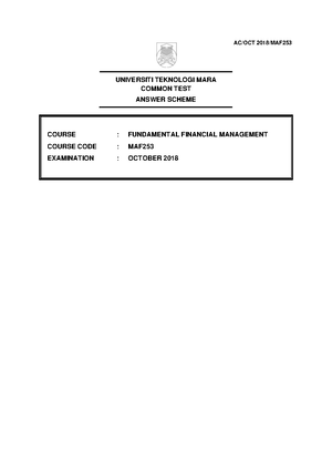 Group Assignment MAF253 (JAN2023) - Net Book Value = Cost - Accumulated Depreciation = RM ...