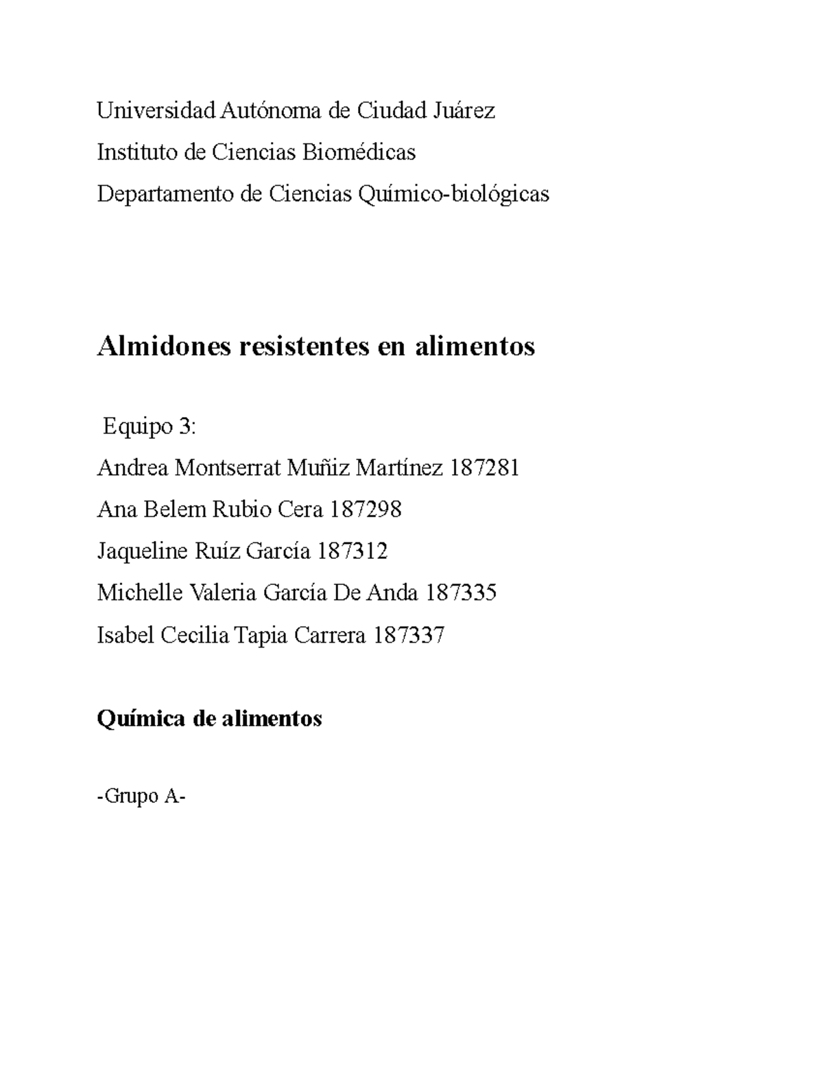 Resumen- Almidones resistentes en alimentos - Universidad Autónoma de ...