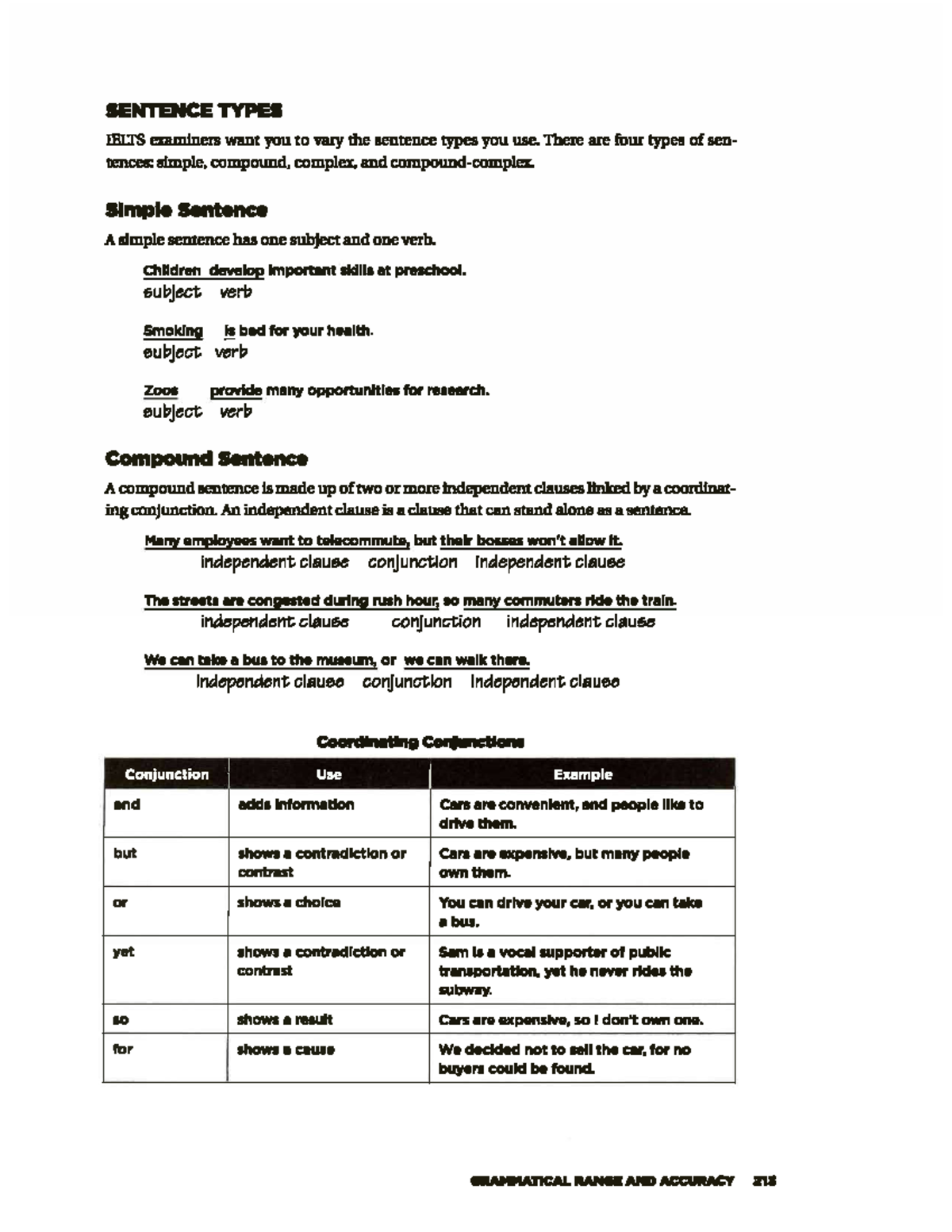 Writing for the Ielts, Sentence Types - English Introduction - Studocu