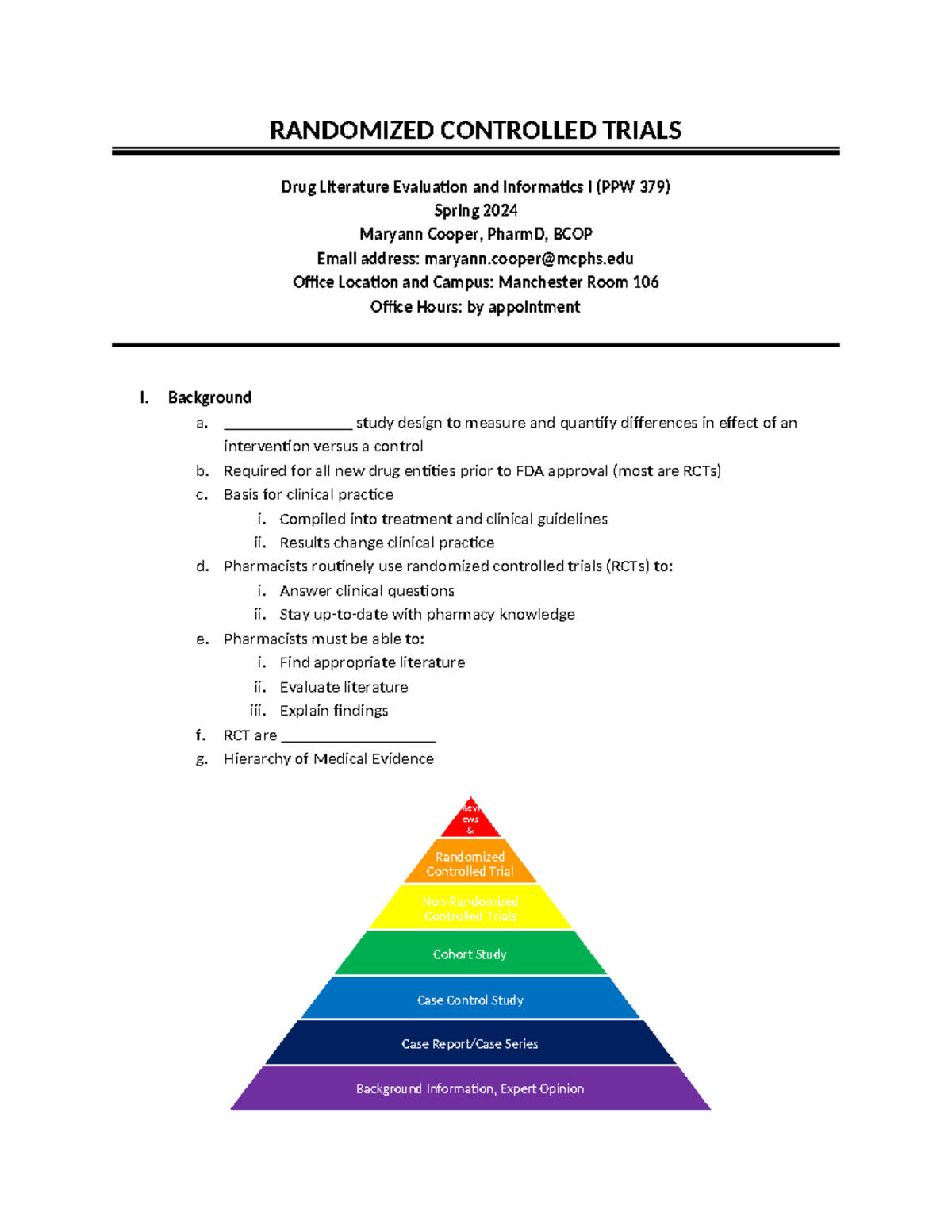 Randomized Controlled Trial Handout - Tagged - RANDOMIZED CONTROLLED ...