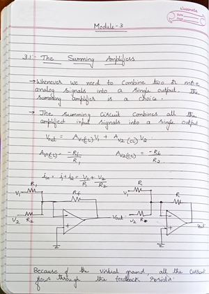 EPC Module 3 - Electronic principles and circuit - Studocu