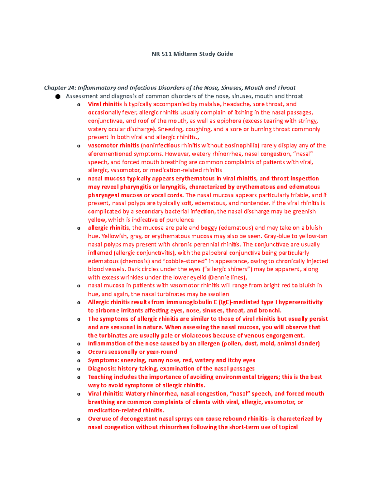 NR511 Midterm CH 24 - NOTES - NR 511 Midterm Study Guide Chapter 24 ...