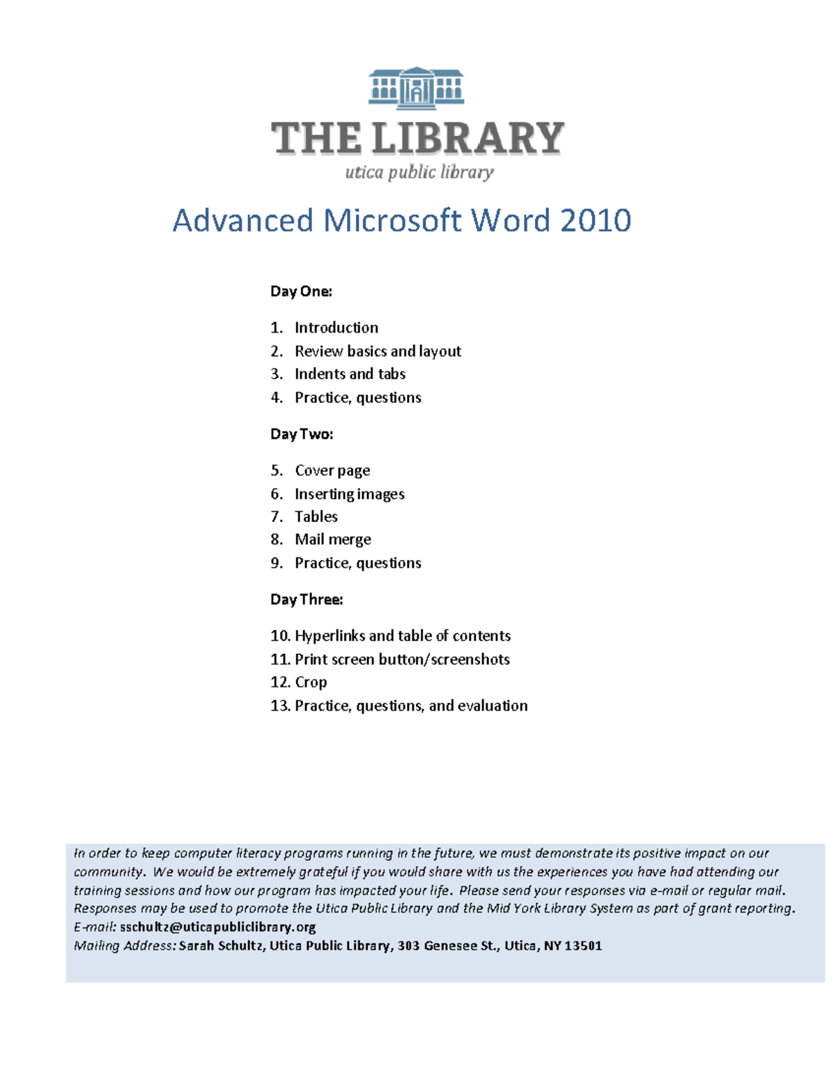 Advanced-Word-Manual 2 - Advanced Microsoft Word 2010 Day One: 1 ...