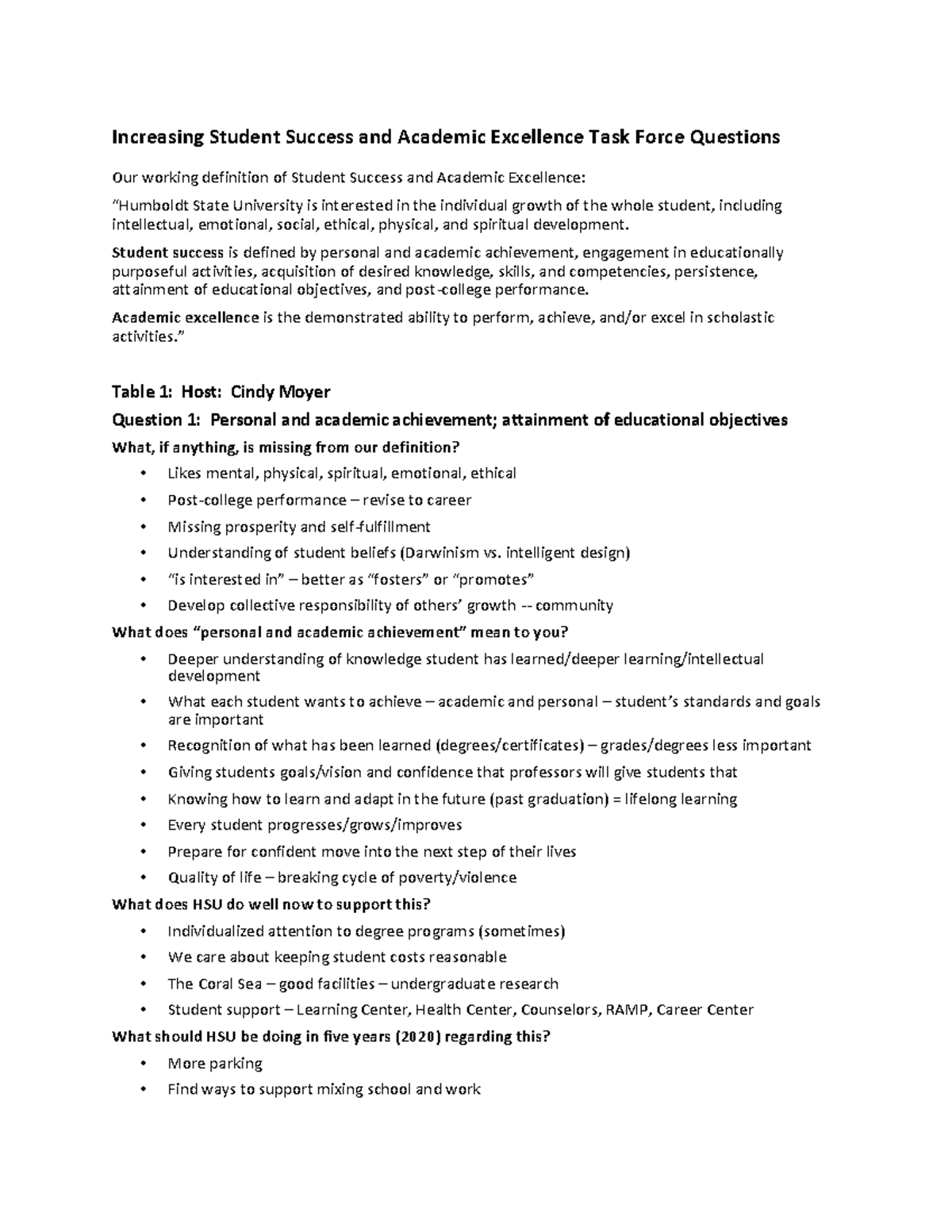 Notes Transcribed - Increasing Student Success and Academic Excellence ...