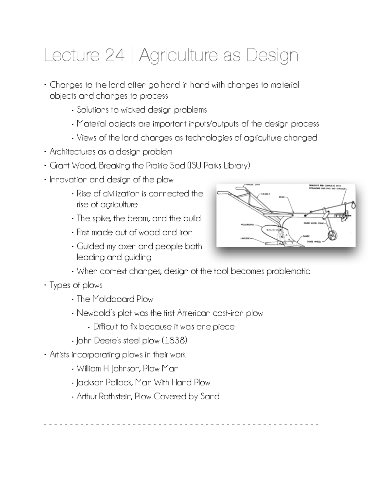 Lecture 24 Agriculture as Design - Lecture 24 | Agriculture as Design ...