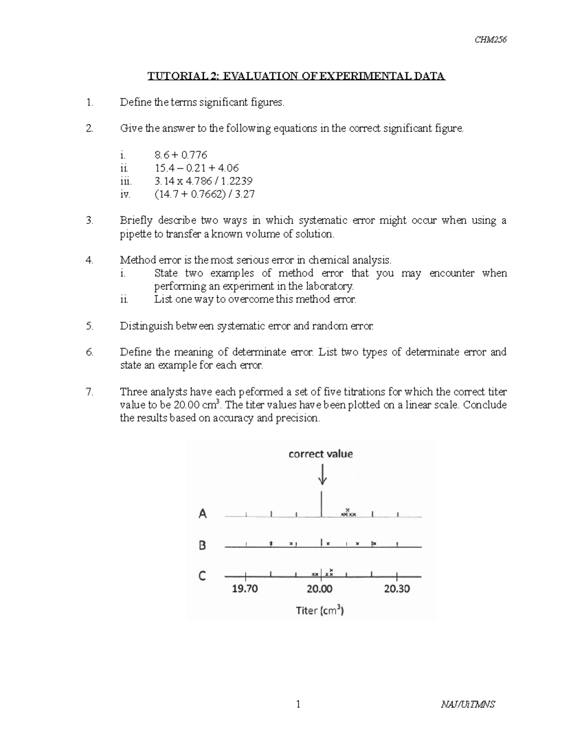 Tutorial Chapter 2 - tutoo - TUTORIAL 2: EVALUATION OF EXPERIMENTAL ...