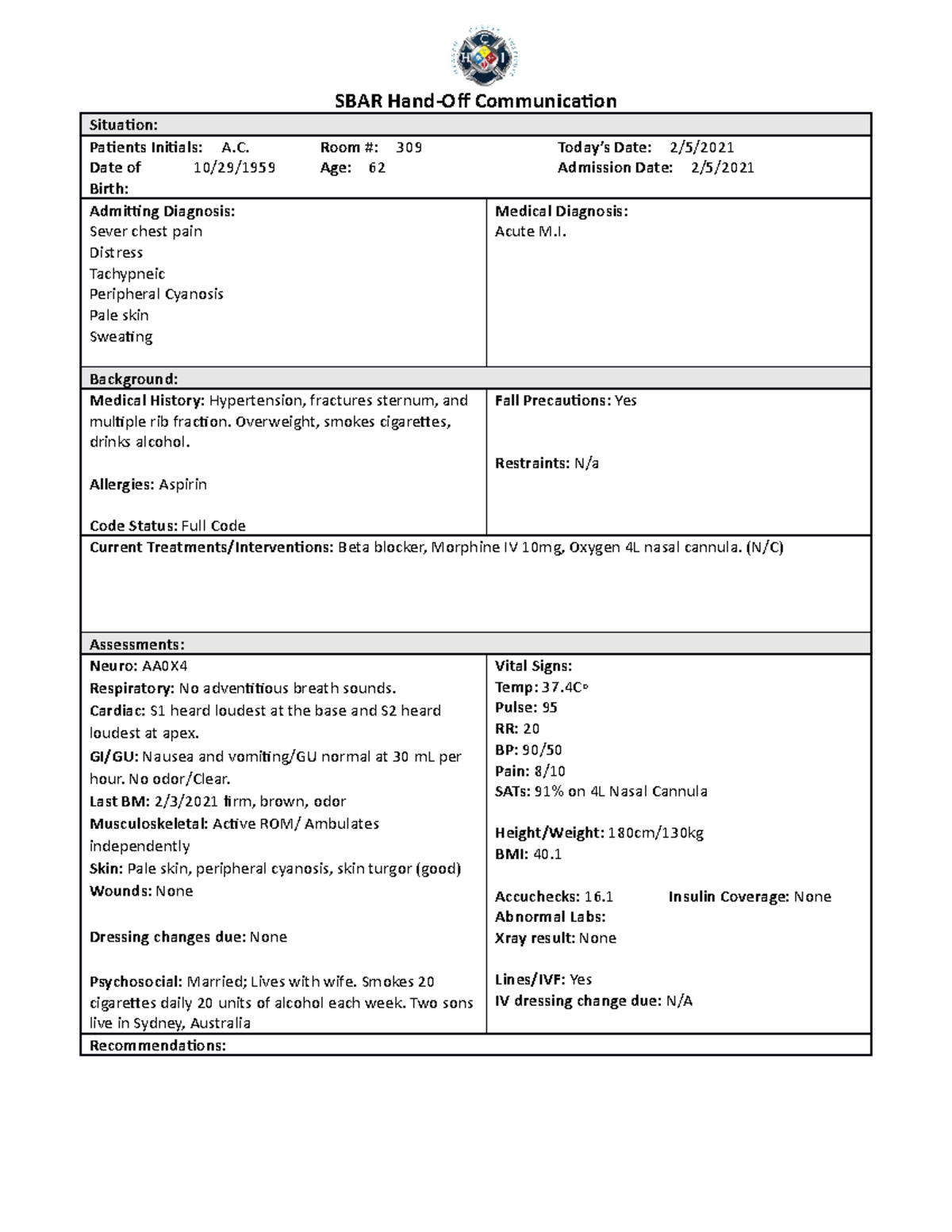 Care Plan for leadership. Nurs 22331 - NUR 4836 - FAU - Studocu