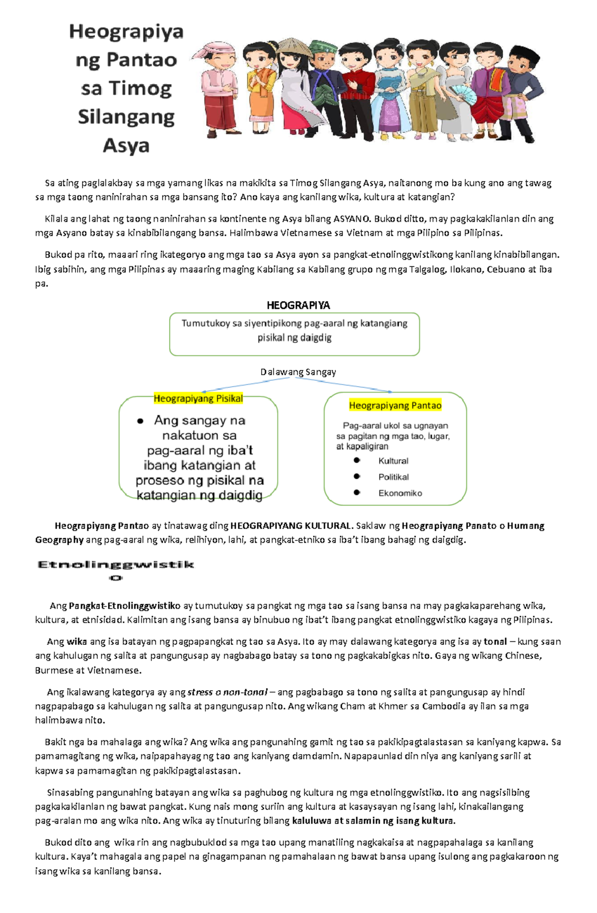 Heograpiyang-Pantao - Batukam - Sa ating paglalakbay sa mga yamang ...