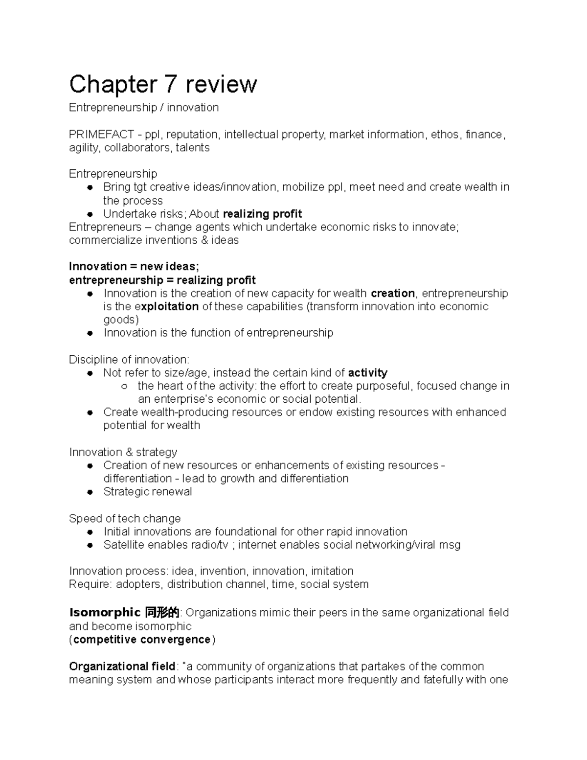 Sm 514 chapter 7 - Strategic Management - Chapter 7 review ...