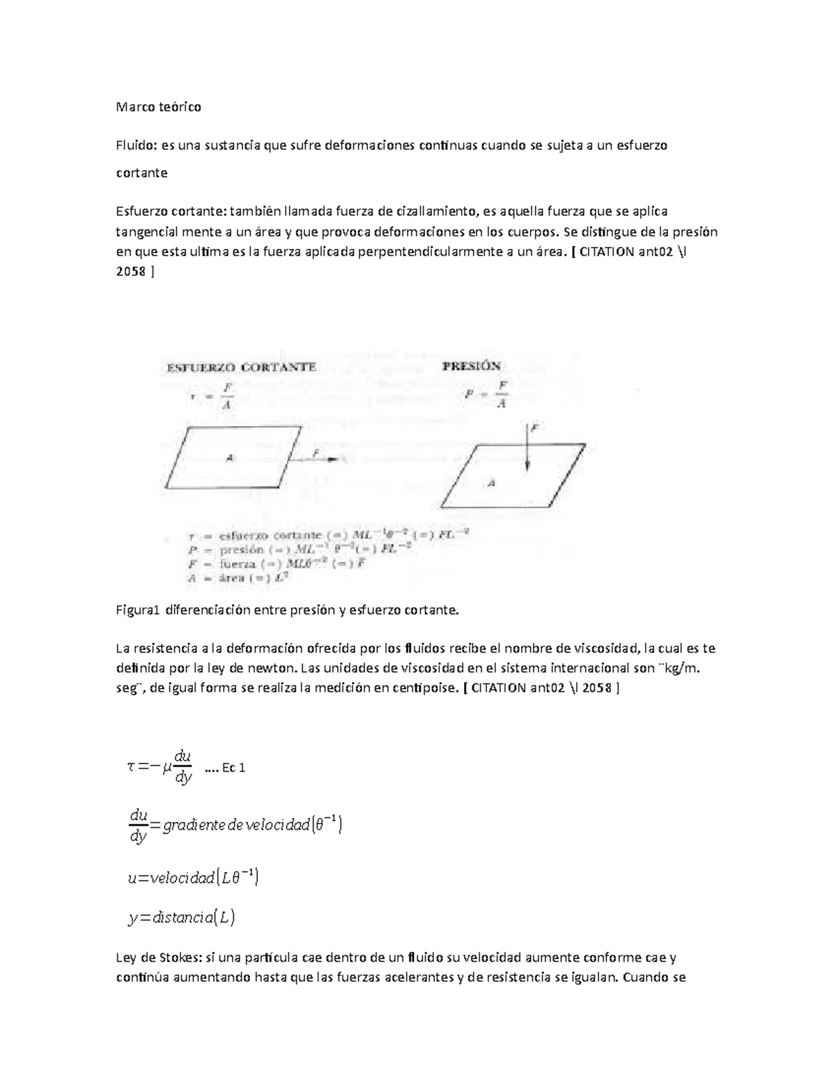 Marco teórico Practica 5 ley de stokes - Laboratorio Integral - IT ...