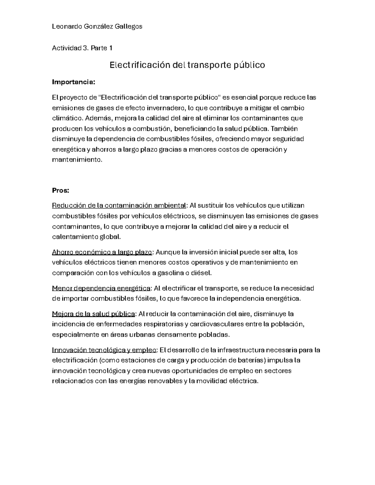 Actividad 3 - sdfsfd - Actividad 3. Parte 1 Electrificación del ...