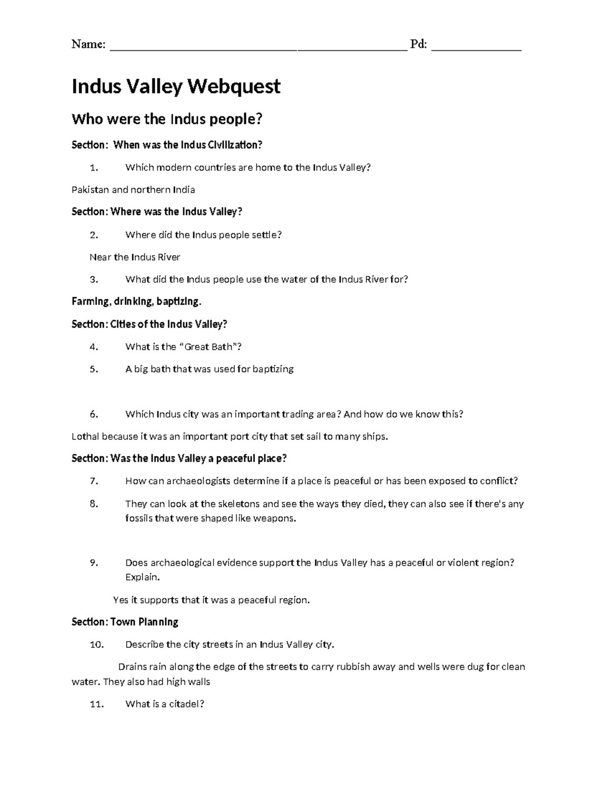 Matthew Russo - [Template] Indus Valley webquest - Indus Valley ...