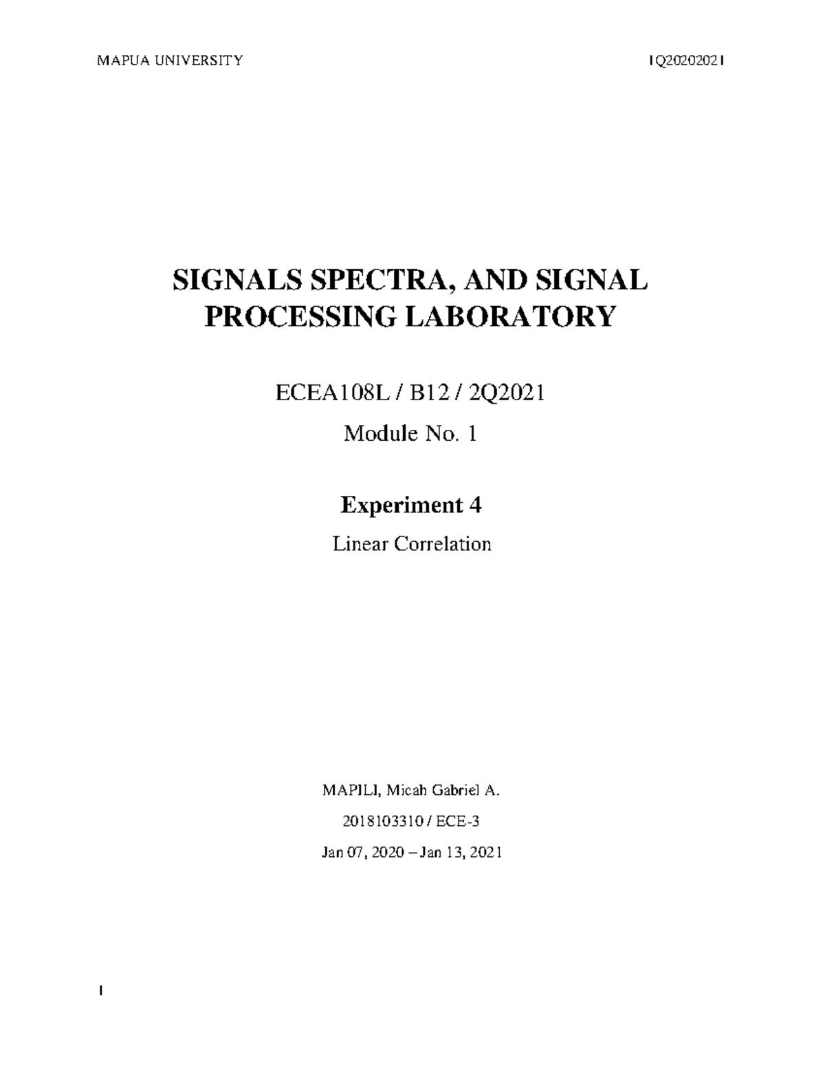 ECEA108L EXP4 Mapili - Prof. K. Alegria - Understanding the Self ...