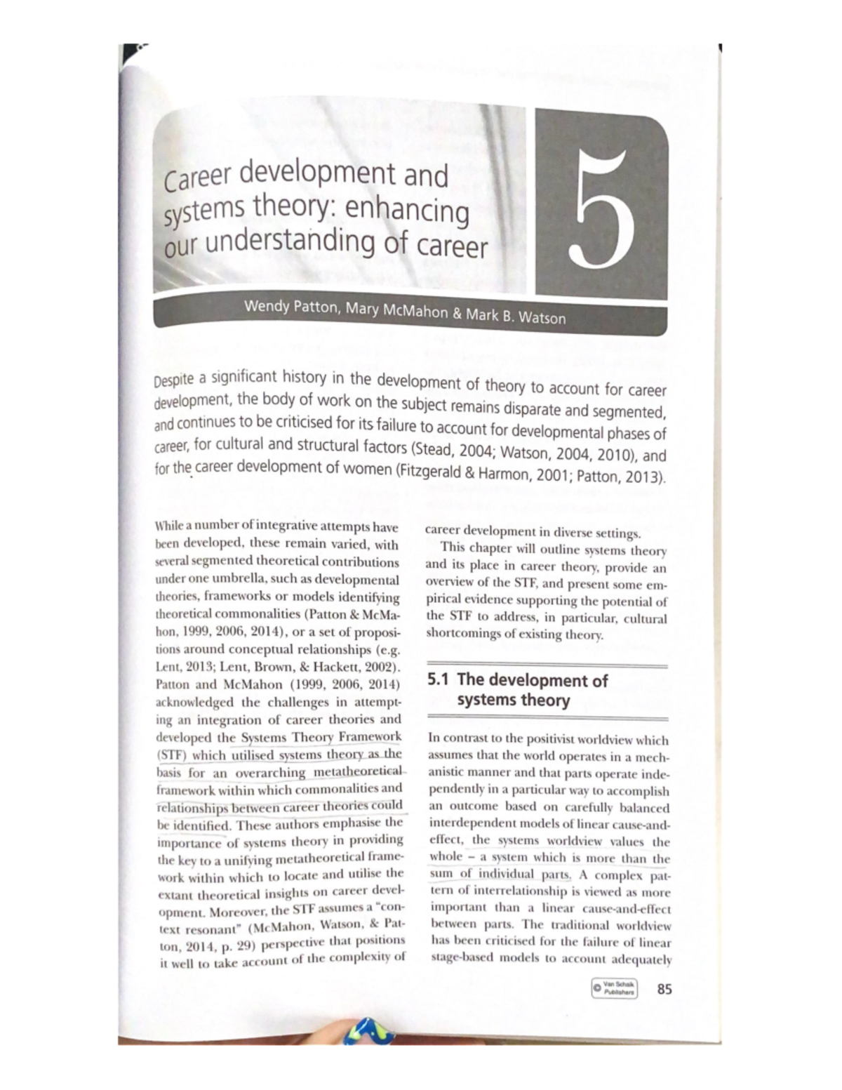 Week 1 textbook reading (Ch 5) - Studocu