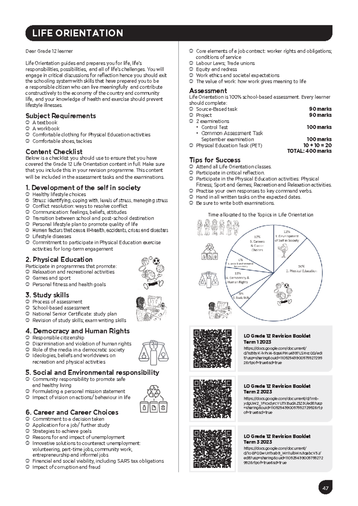 Life-Orientation - Summary Focus Life Orientation - 47 LIFE ORIENTATION ...