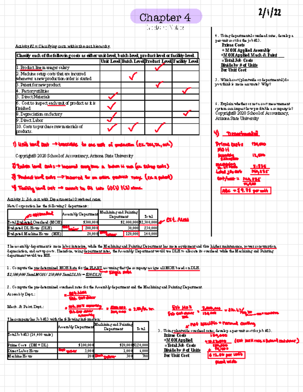 ACC 258 - Chapter 4 notes and homework practice problems/examples ...