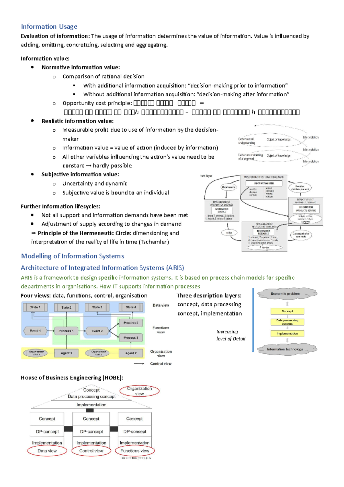 Information Management for Digital Business Models -Summary 6 ...