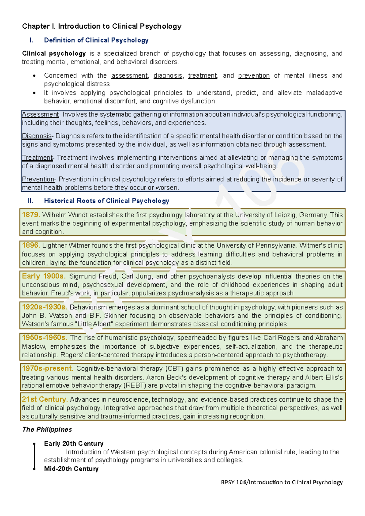 Chapter-I - Reading materials in clinical psych - BPSY 106 ...