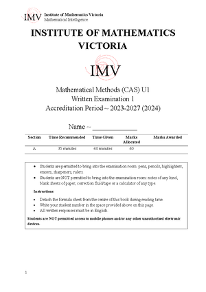 Psych Notes - PSYCHOLOGY UNITS 3 AND 4 2023 - 2027 Study Design Table ...