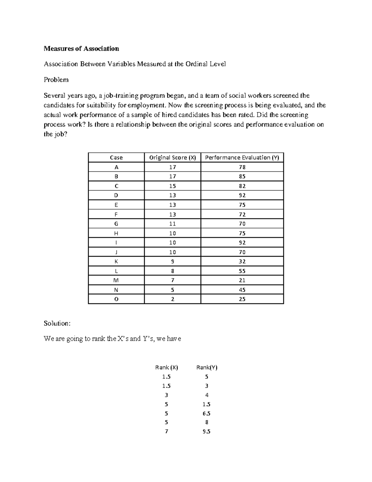 Measures of Association - Measures of Association Association Between ...