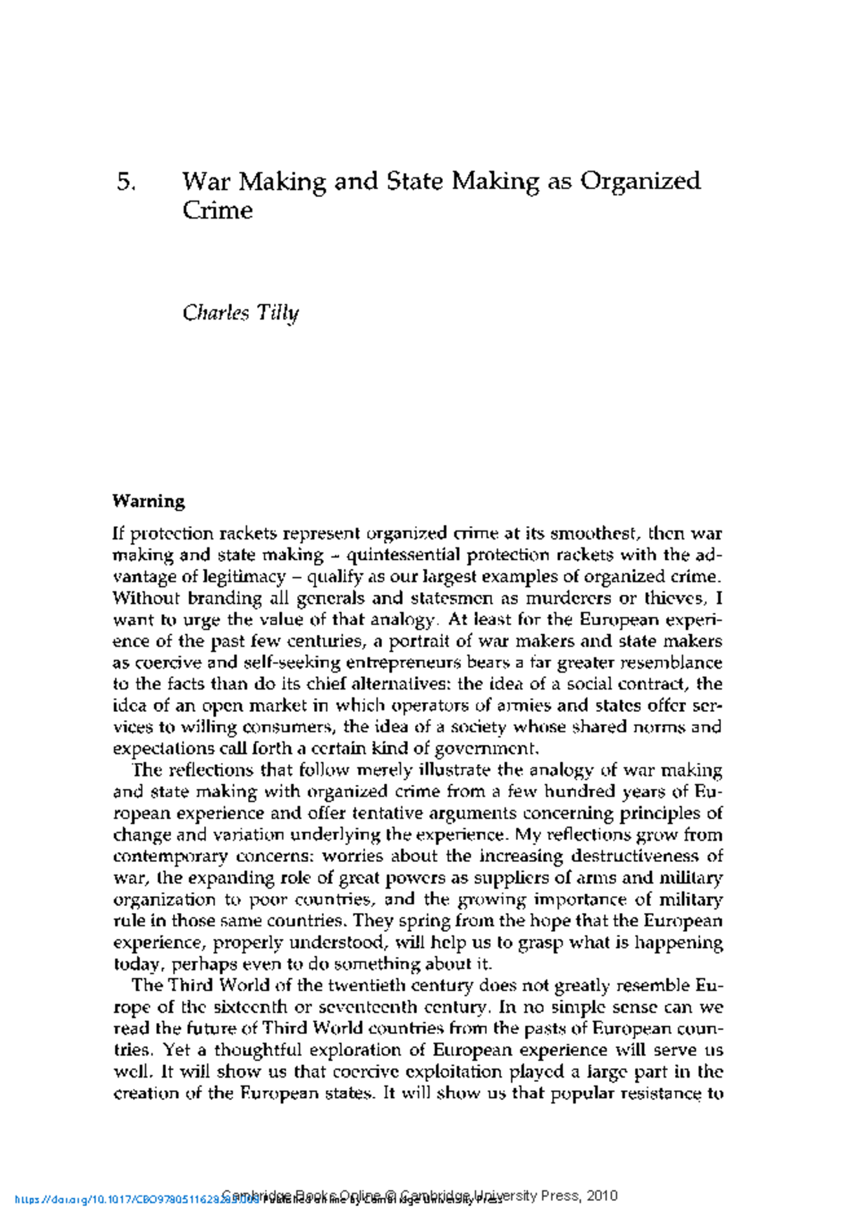 3. war making and state making as organized crime copy - 5. War Making ...