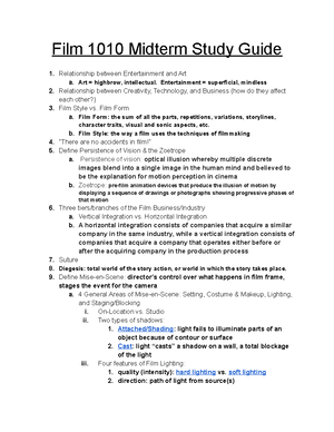 Flim Aesthetics + Analysis Cinematography Notes - BLOCKING - Using in ...