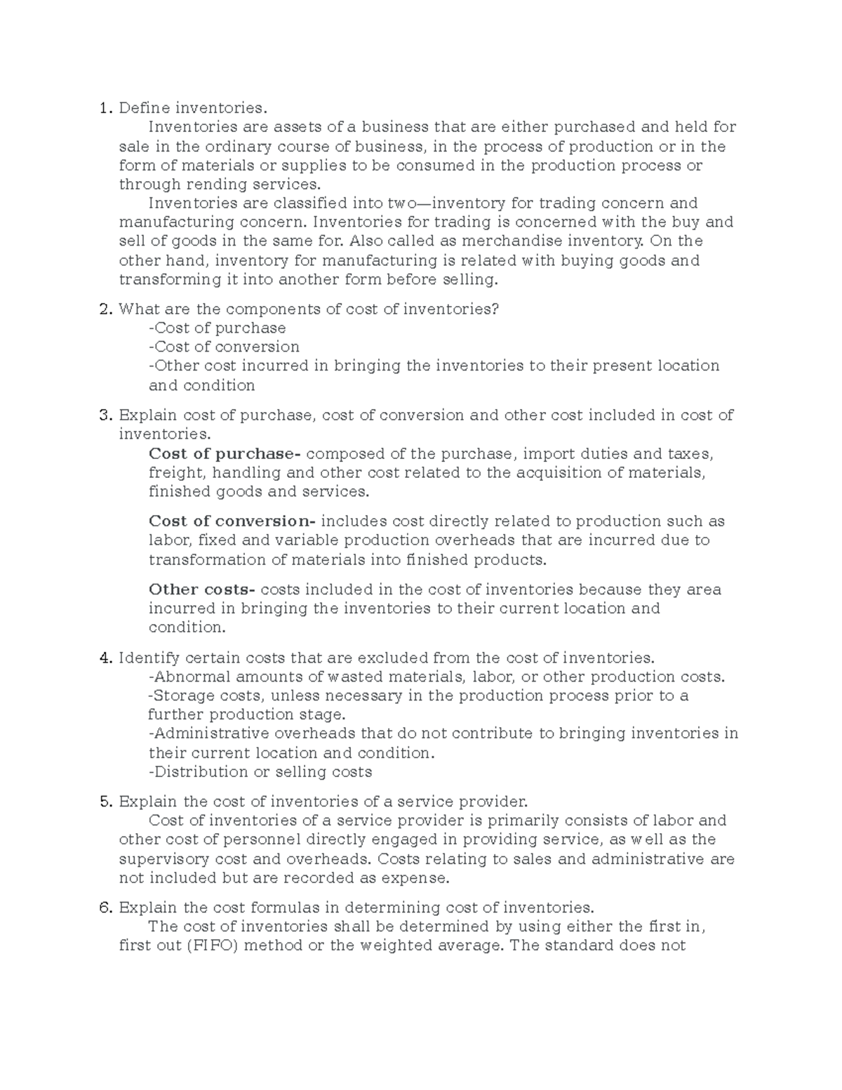PAS 2-Assignment - Brief definition of the terms in the chapter of ...