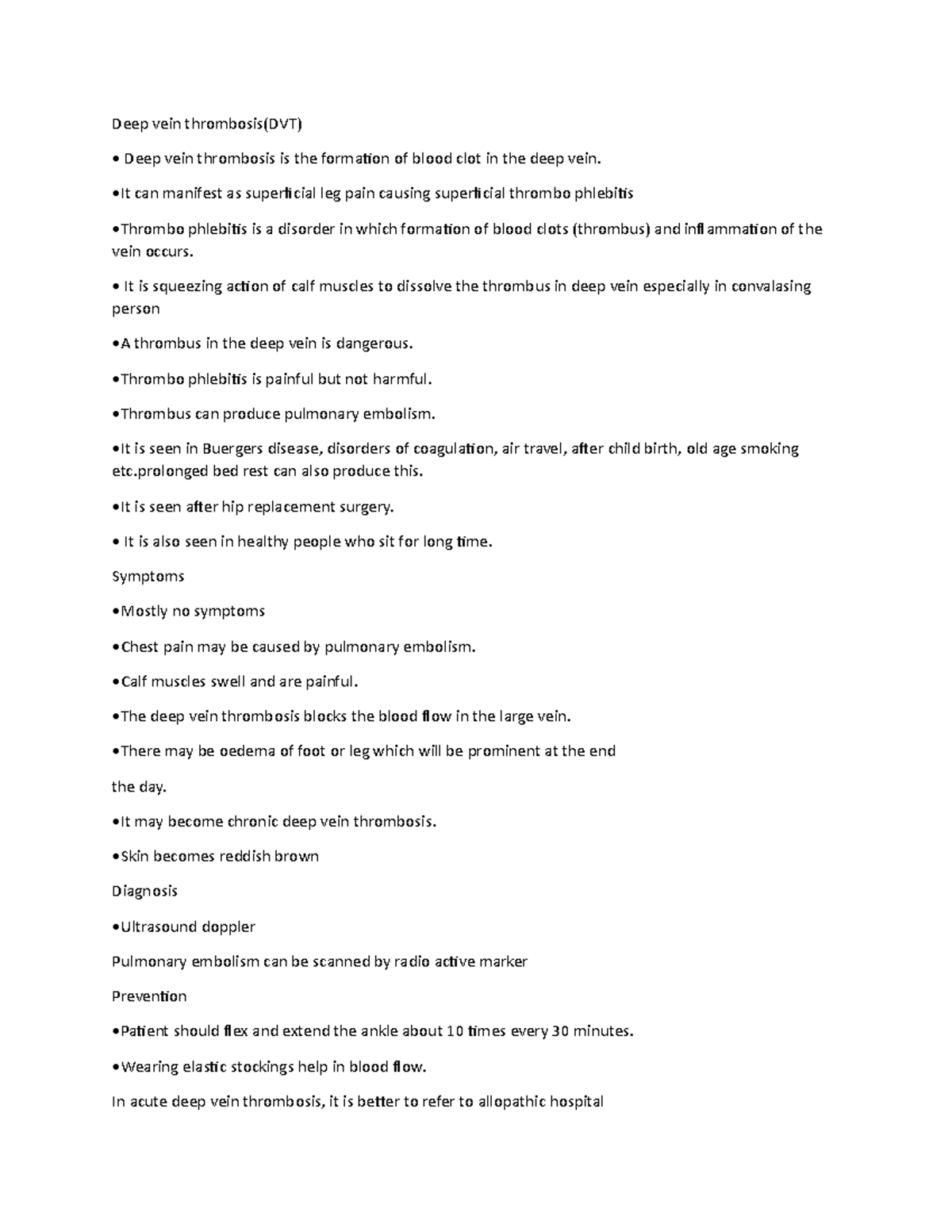 DVT - Useful - Deep vein thrombosis(DVT) Deep vein thrombosis is the ...